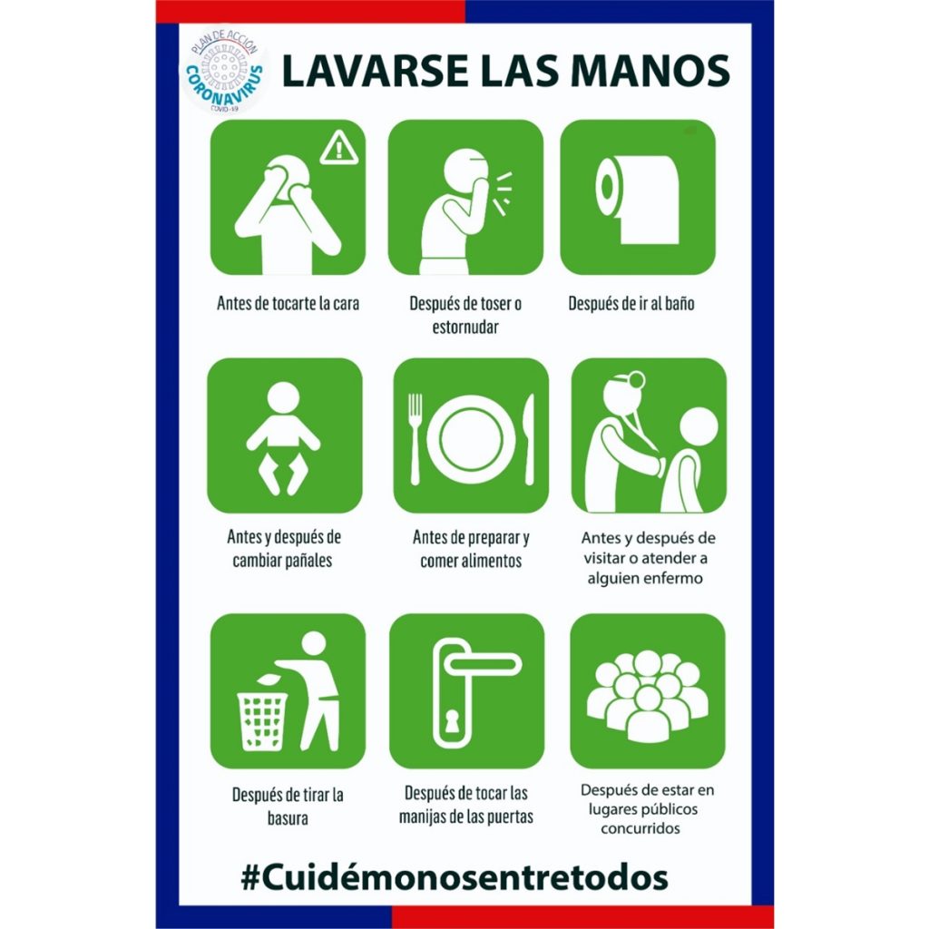 Letrero Lavarse las Manos | 16×24 cm - Gráfica Letrilandia