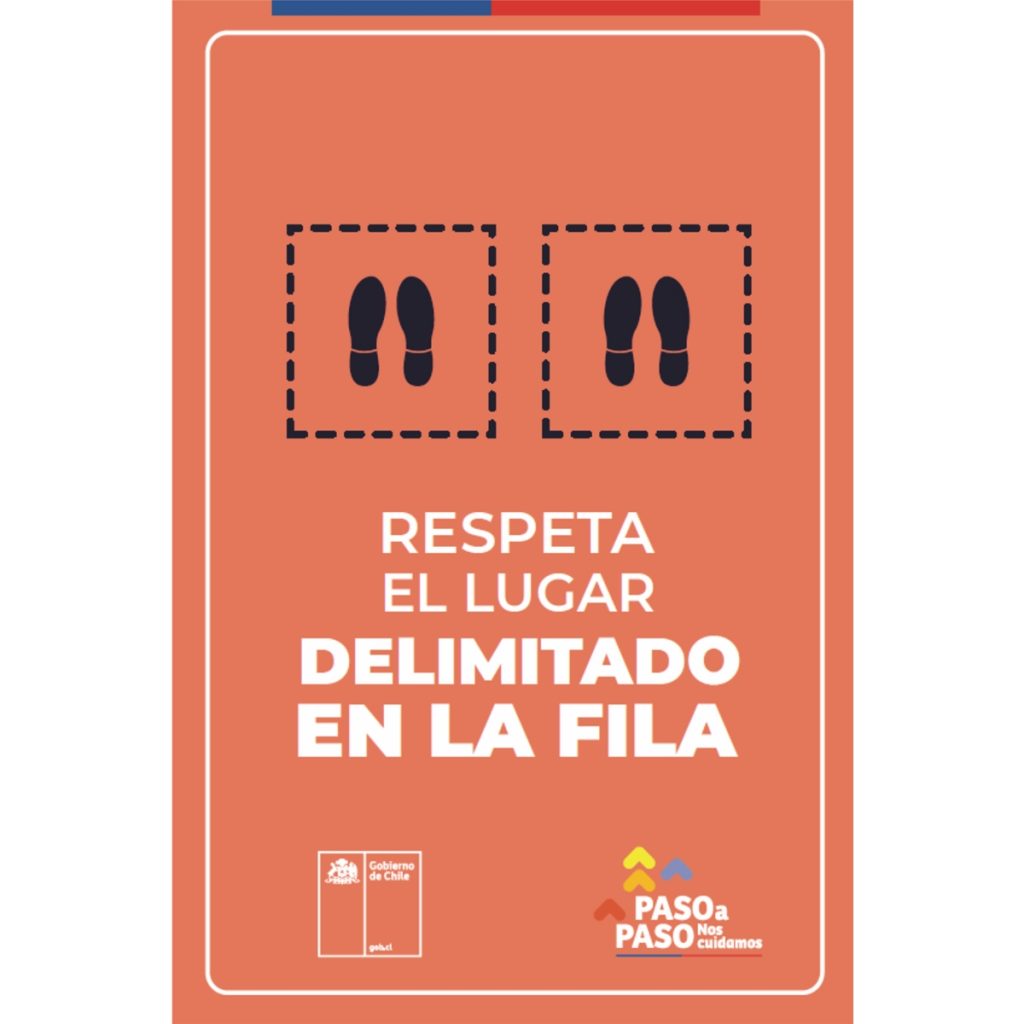 Letrero Sobremesa Sintra | Paso a Paso Respeta el Lugar en la Fila | 16 ...