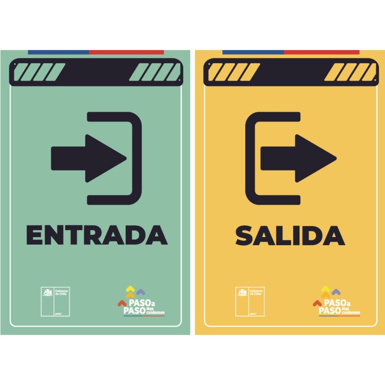 Letrero Paso a Paso Entrada y Salida | 16×24 cm | Set de 2 - Gráfica ...