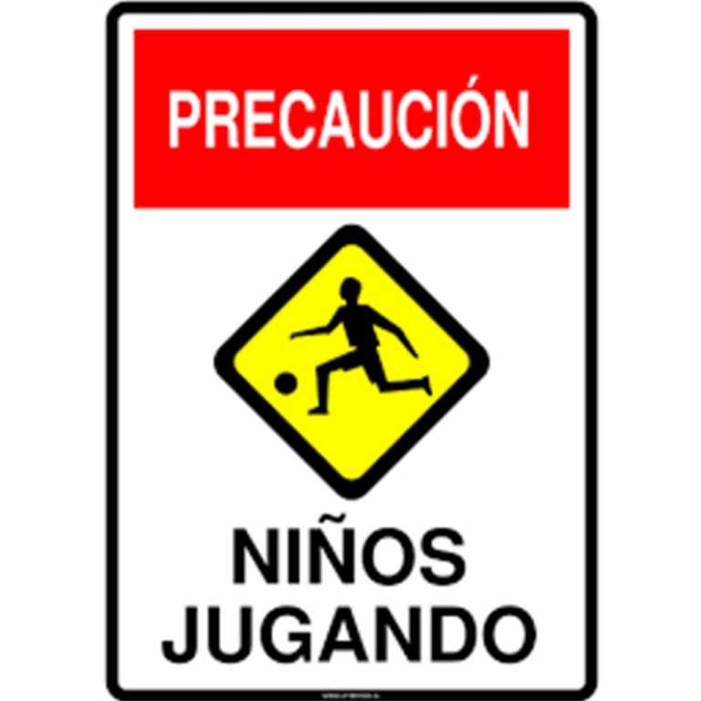 Letrero Precaución Niños Jugando | 30x40cm - Gráfica Letrilandia