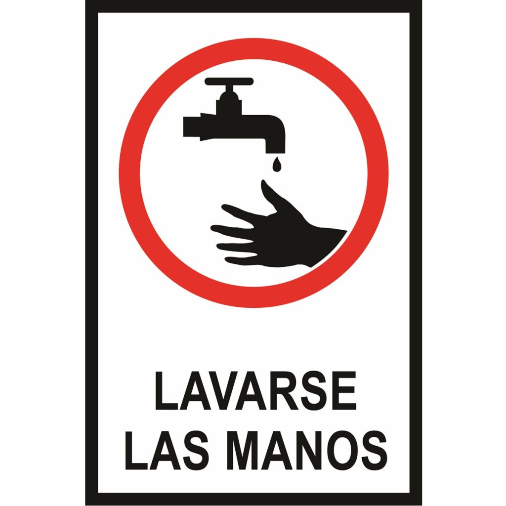 Letrero Lavarse las Manos | 16x24cm - Gráfica Letrilandia
