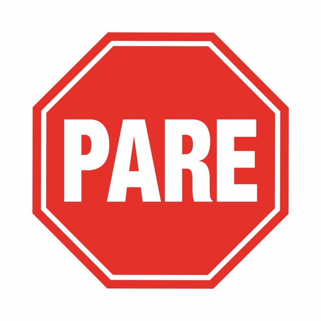 Letrero Pare | 30x30cm - Gráfica Letrilandia