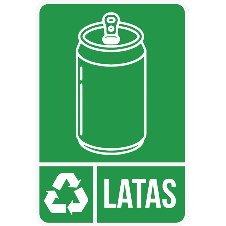 Letrero Reciclaje Latas | 16×24 cm - Gráfica Letrilandia