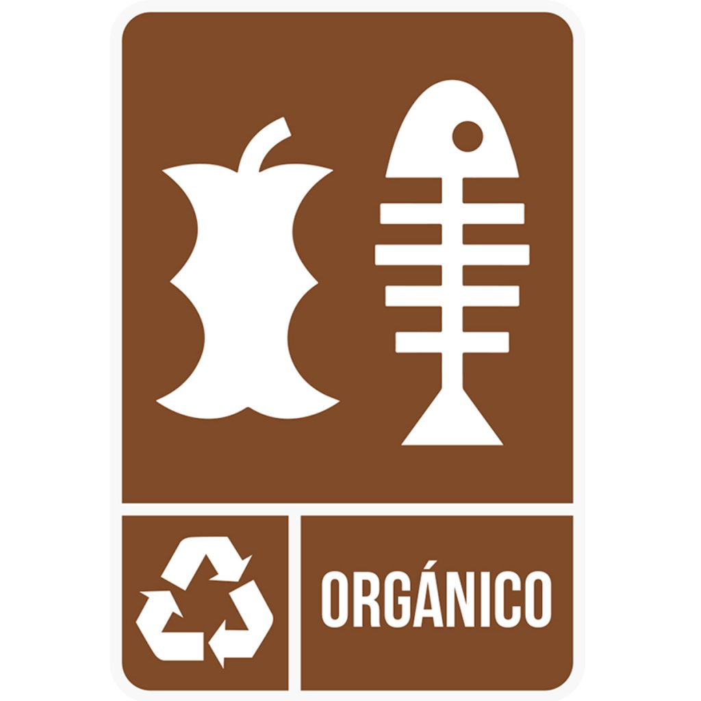 Adhesivo Reciclaje Orgánicos | 10x15cm - Gráfica Letrilandia