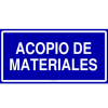 Letrero acopio de materiales | 90x60cm - Gráfica Letrilandia