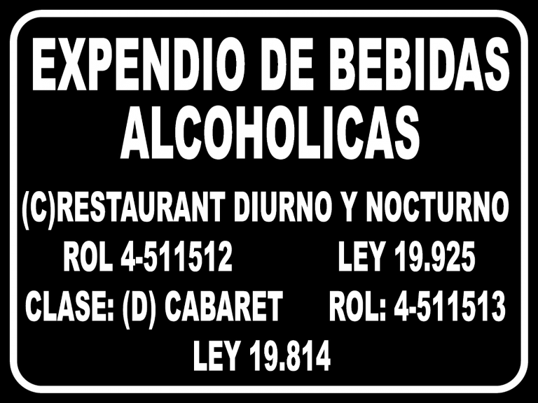 Letrero Expendio de Bebidas Alcohólicas | 40×30 cms - Gráfica Letrilandia